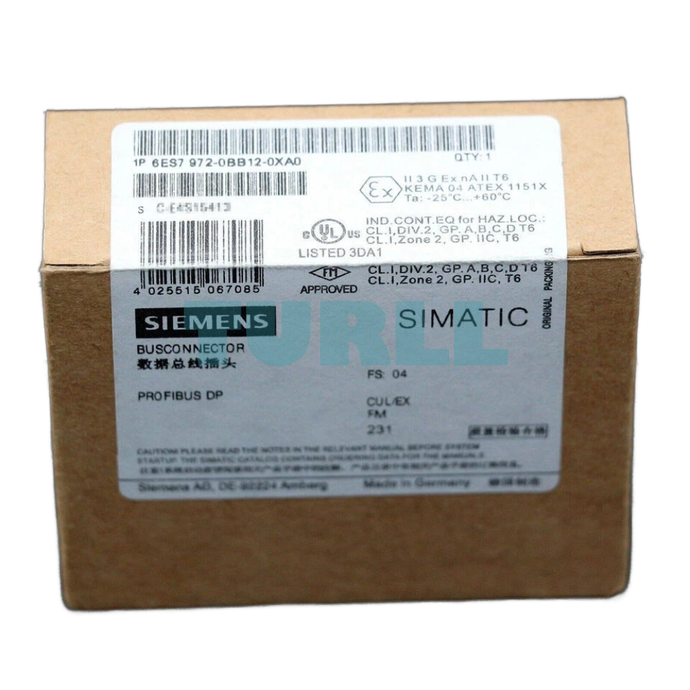 Siemens 6ES7972-0BB12-0XA0 PROFIBUS Connection Plug New